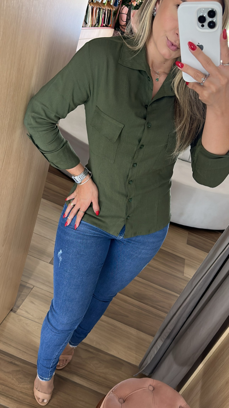 Camisa Mile-Verde Militar-M | Daniele Fazan