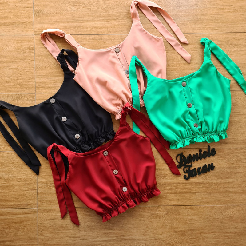 Cropet Botões - Croppeds - Blusas | Daniele Fazan